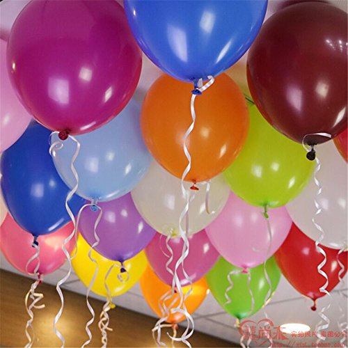 Luftballons Bunt 100 Stueck, Pumpe Luftballons Bunte Ballons ...