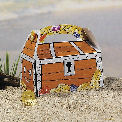 Piraten Schatzkiste Schatztruhe Schatzbox 12 Stück aus Pappe für ...