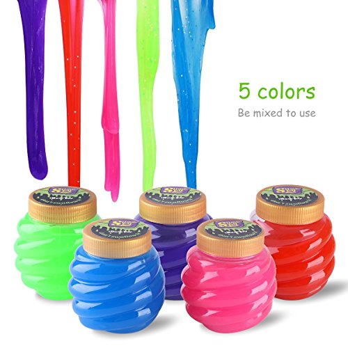 iBaseToy Glitzernder Glibber mit Fünf Farben für Kindergeburtstag ...