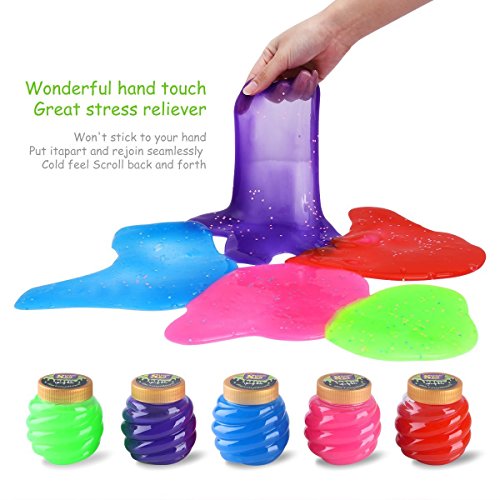 iBaseToy Glitzernder Glibber mit Fünf Farben für Kindergeburtstag ...