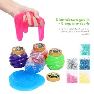 iBaseToy Glitzernder Glibber mit Fünf Farben für Kindergeburtstag ...